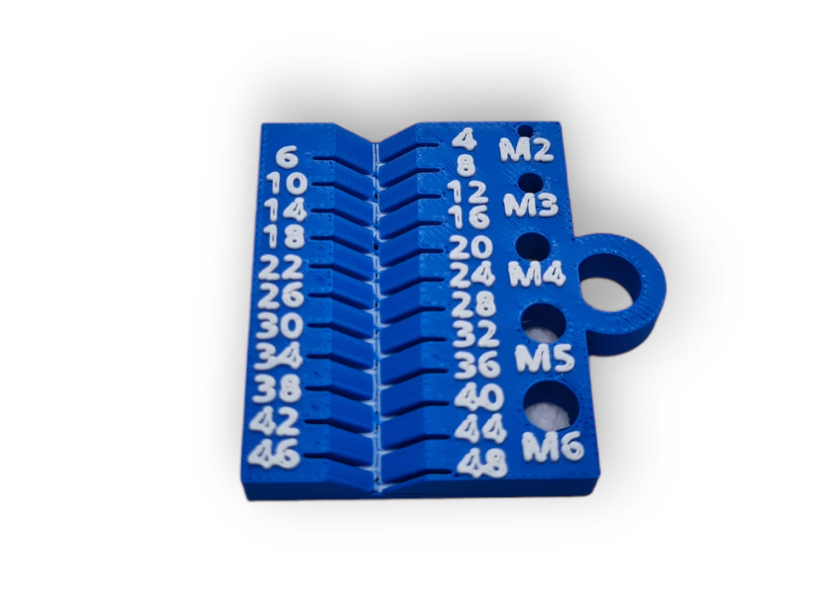 Metric Sorting Gauge for Bolts / Screws / Nuts (M2-M6 & 48mm) Metric ...