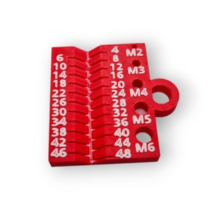 Metric Sorting Gauge for Bolts / Screws / Nuts (M2-M6 & 48mm) Metric ...