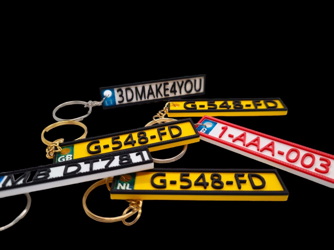 Number Plate Keyring - Personalised/customised - Etsy