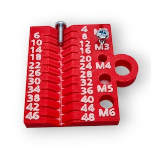 Metric Sorting Gauge for Bolts / Screws / Nuts (M2-M6 & 48mm) Metric ...