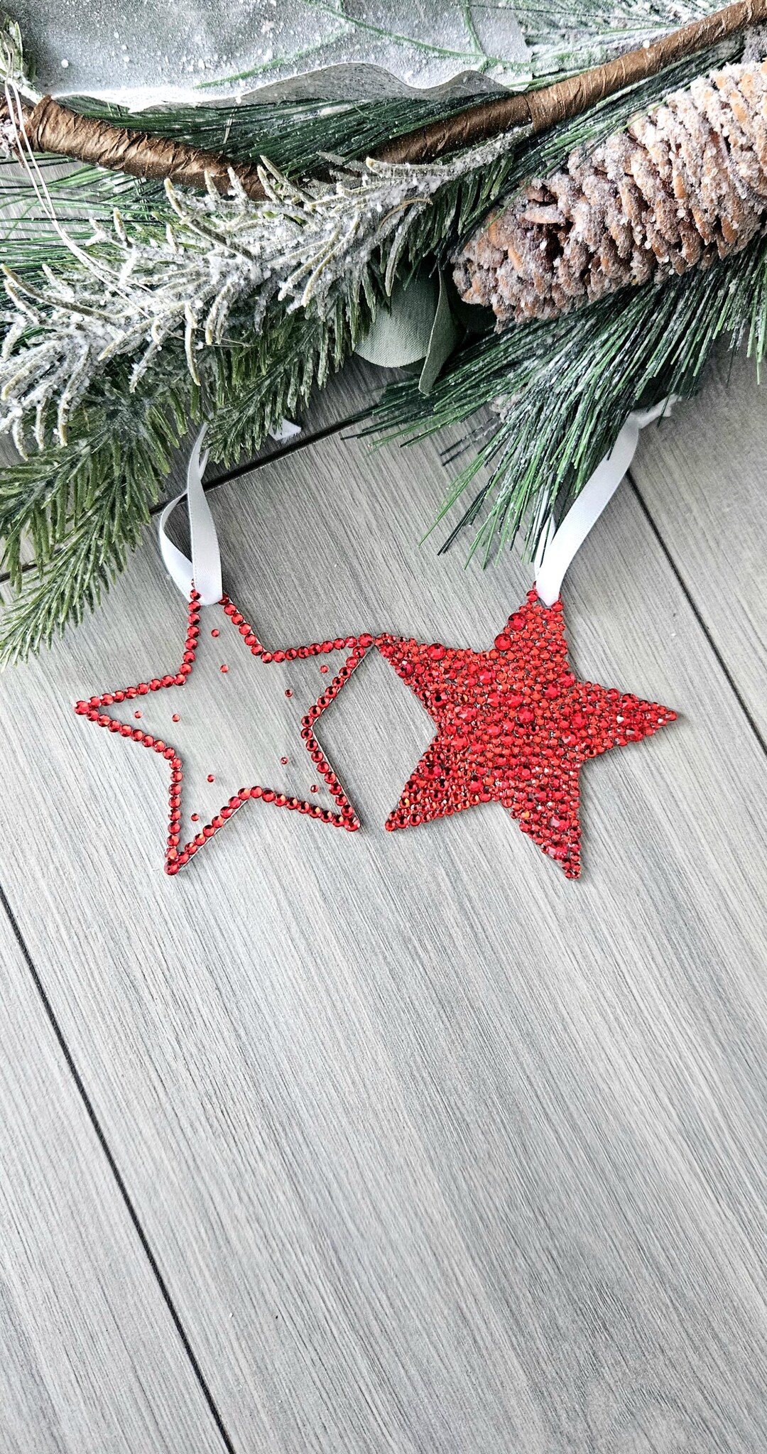 Red Bling Rhinestone Star Bauble. Stunning and Sparkly - Etsy