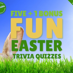 Printable Easter Trivia Quiz Bundle - 5+ BONUS Fun Quizzes for Adults ...