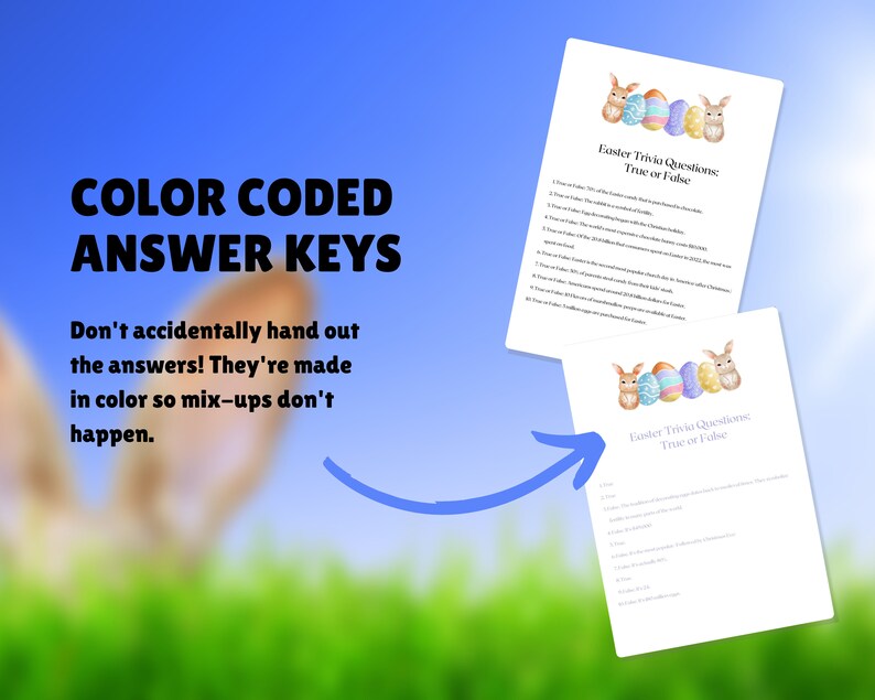 Printable Easter Trivia Quiz Bundle - 5+ BONUS Fun Quizzes for Adults ...