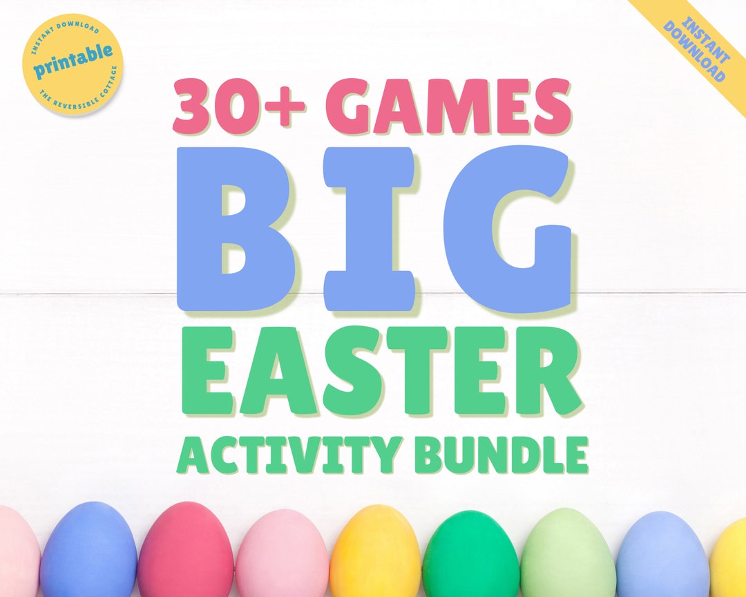 BIG Easter Activity Bundle - 30+ Pages of Games and Crafts for Families ...