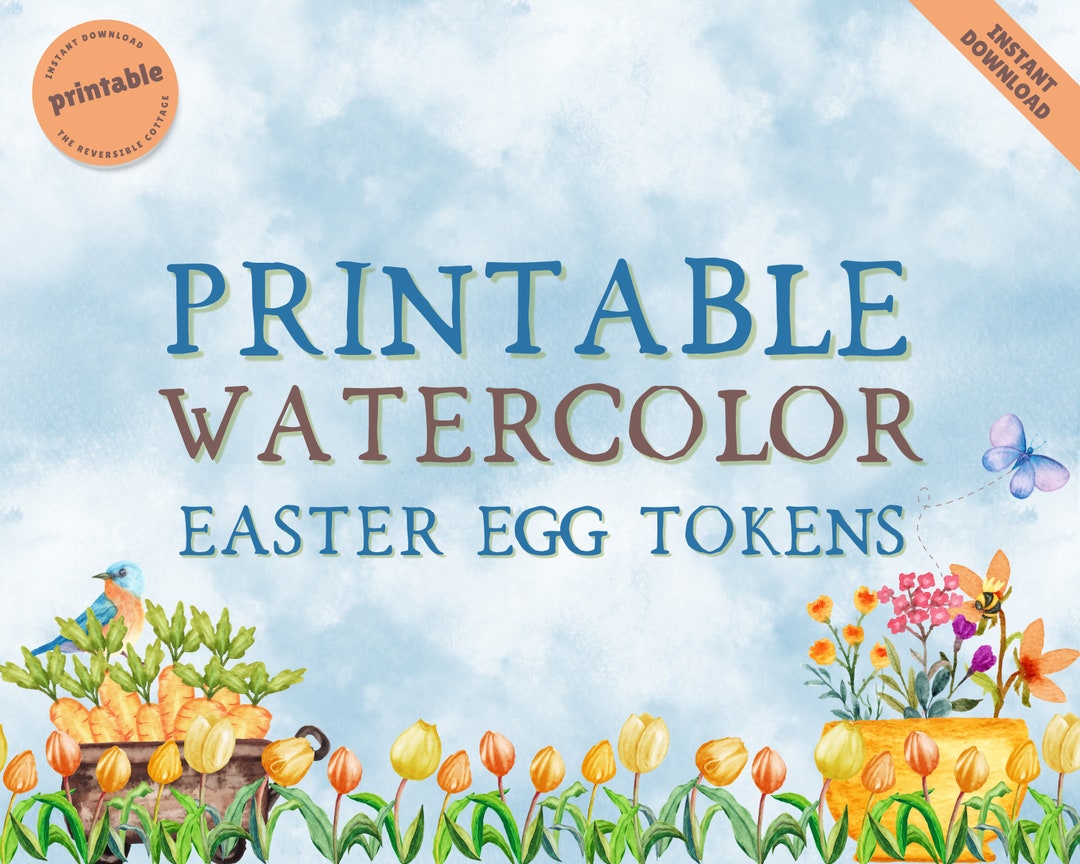 Printable Easter Egg Tokens - Healthy Alternative to Sugary Treats - Etsy