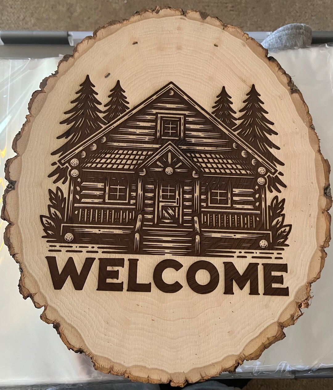 Log Cabin Wall Art - Etsy