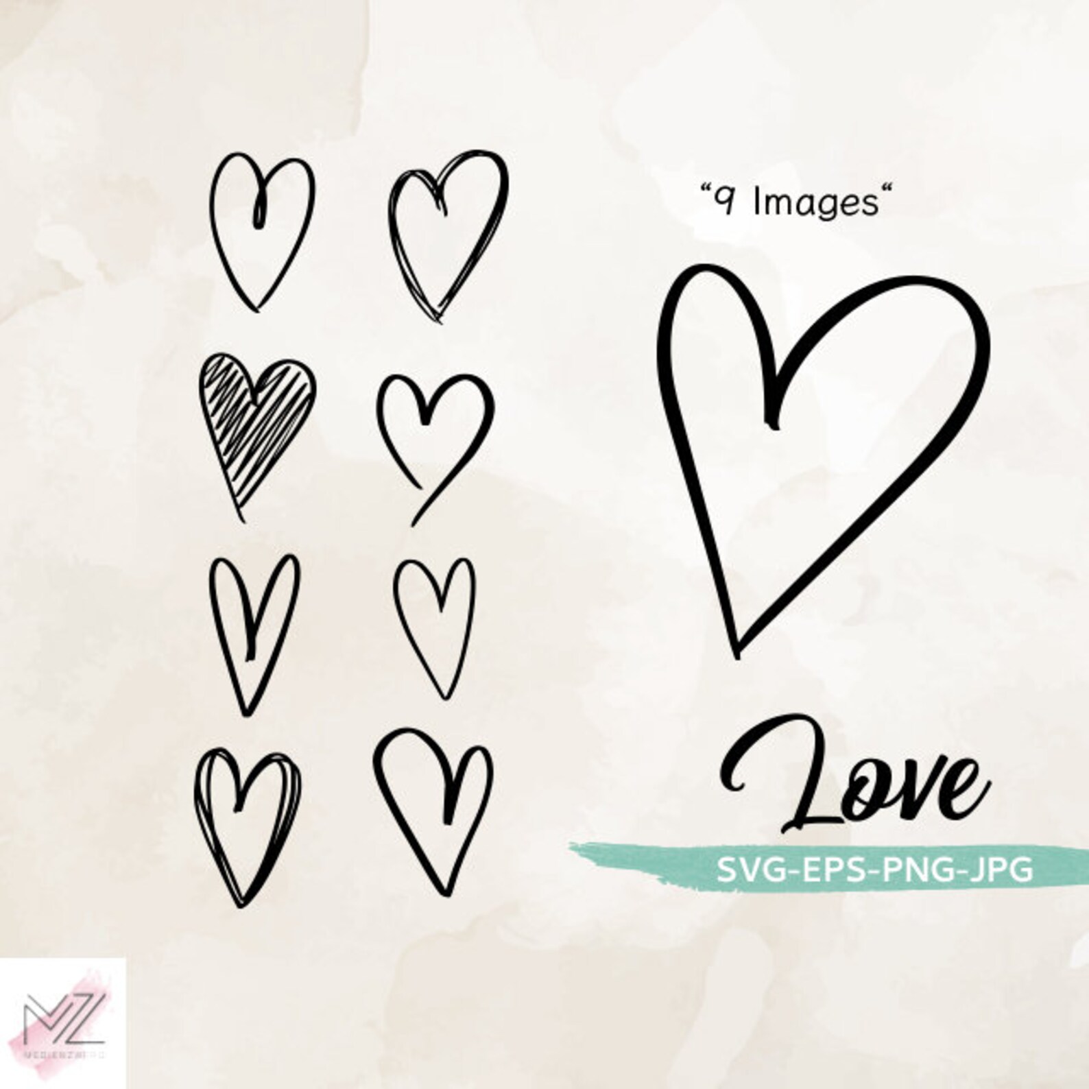 Love,heart Vectors, Plotter File, Svg, Eps, Jpg, Png - Etsy