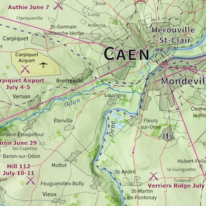 Normandy 1944 Reference Map - Etsy