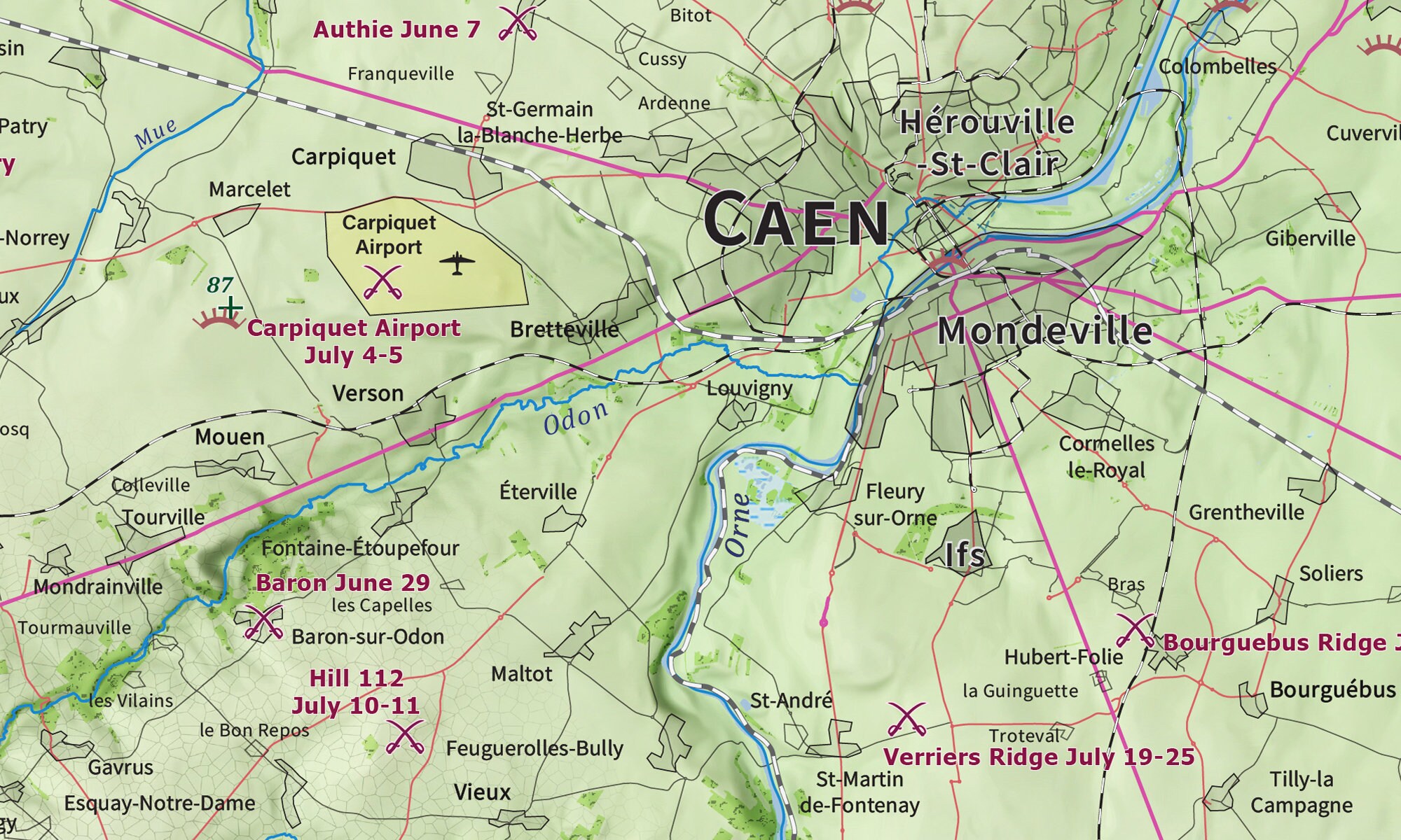 Normandy 1944 Reference Map - Etsy