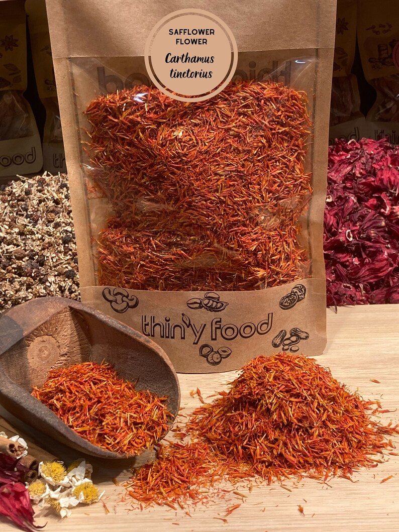 Safflower Flower | Safflower Dried Petals | Carthamus Tinctorius ...