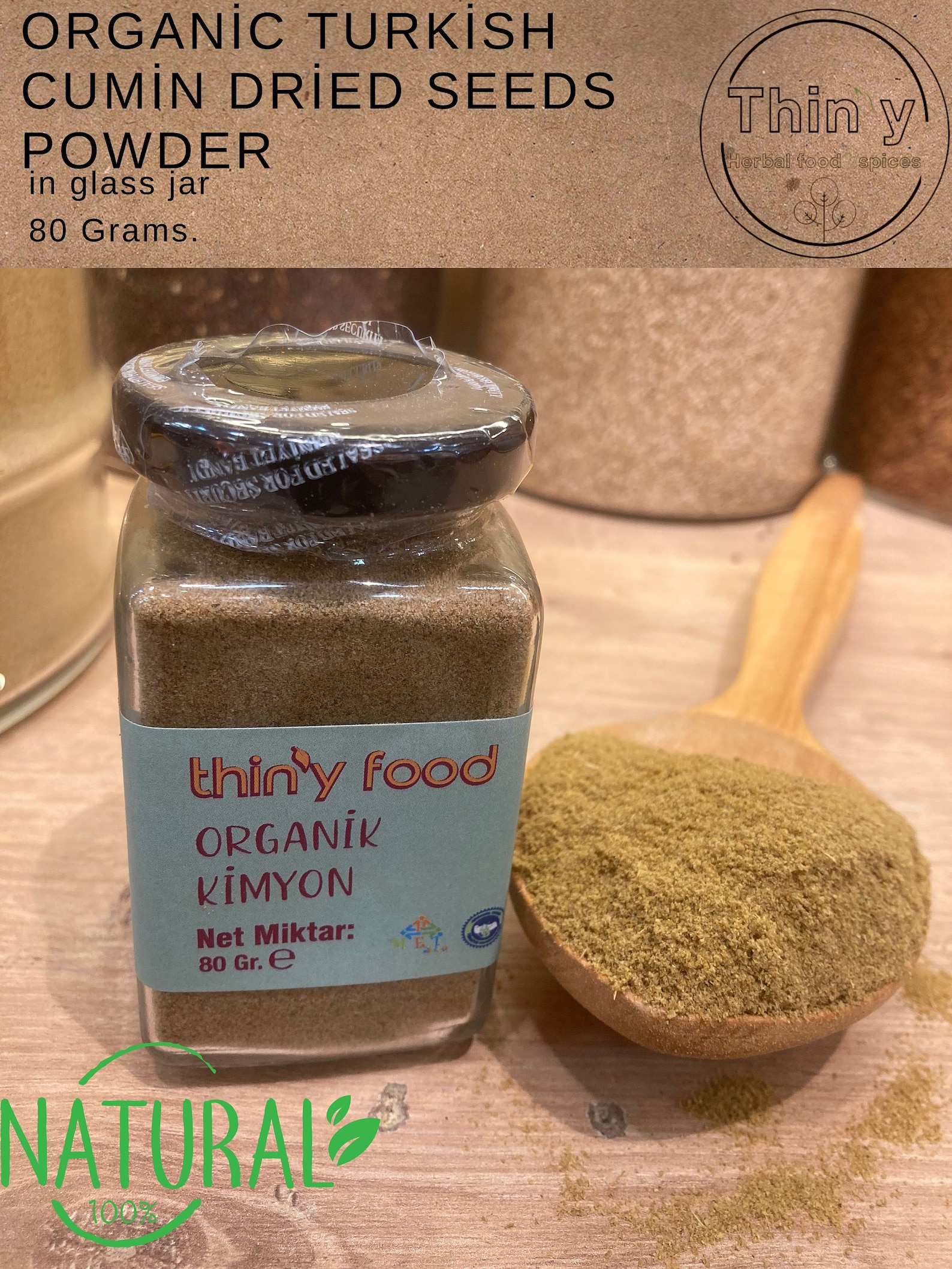 100% Turkish Organic Cumin Dried Seeds Powder 80 Gr Cuminum - Etsy