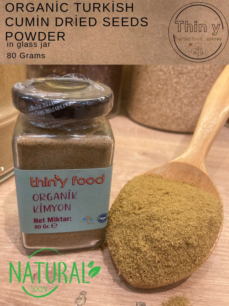 100% Turkish Organic Cumin Dried Seeds Powder 80 Gr | Cuminum Cyminum ...