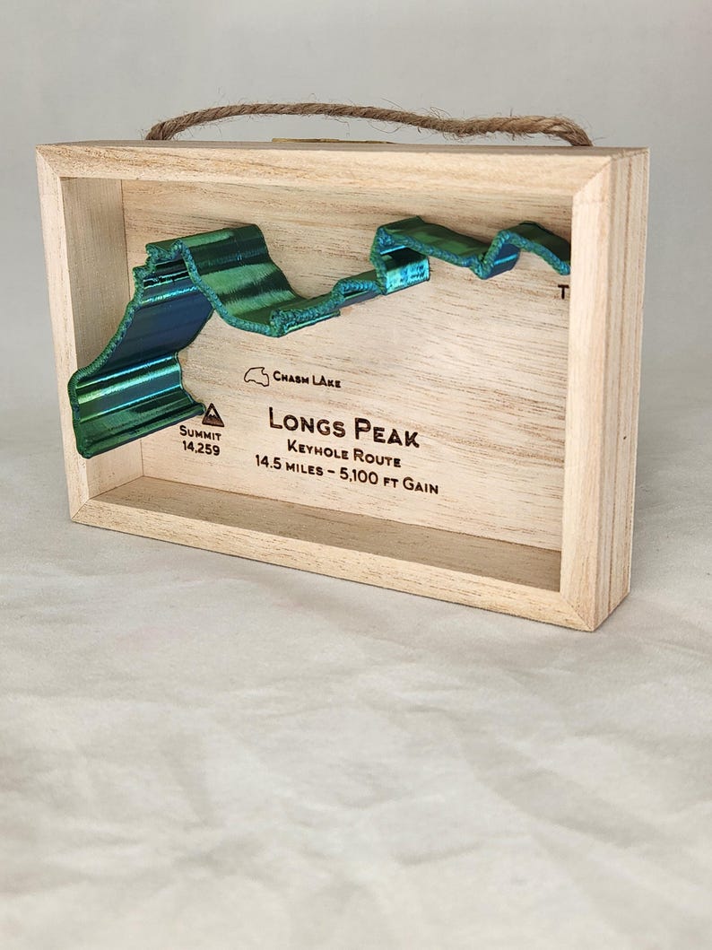 Longs Peak 14er Trail Model: 3D Printed, Laser Engraved - Etsy