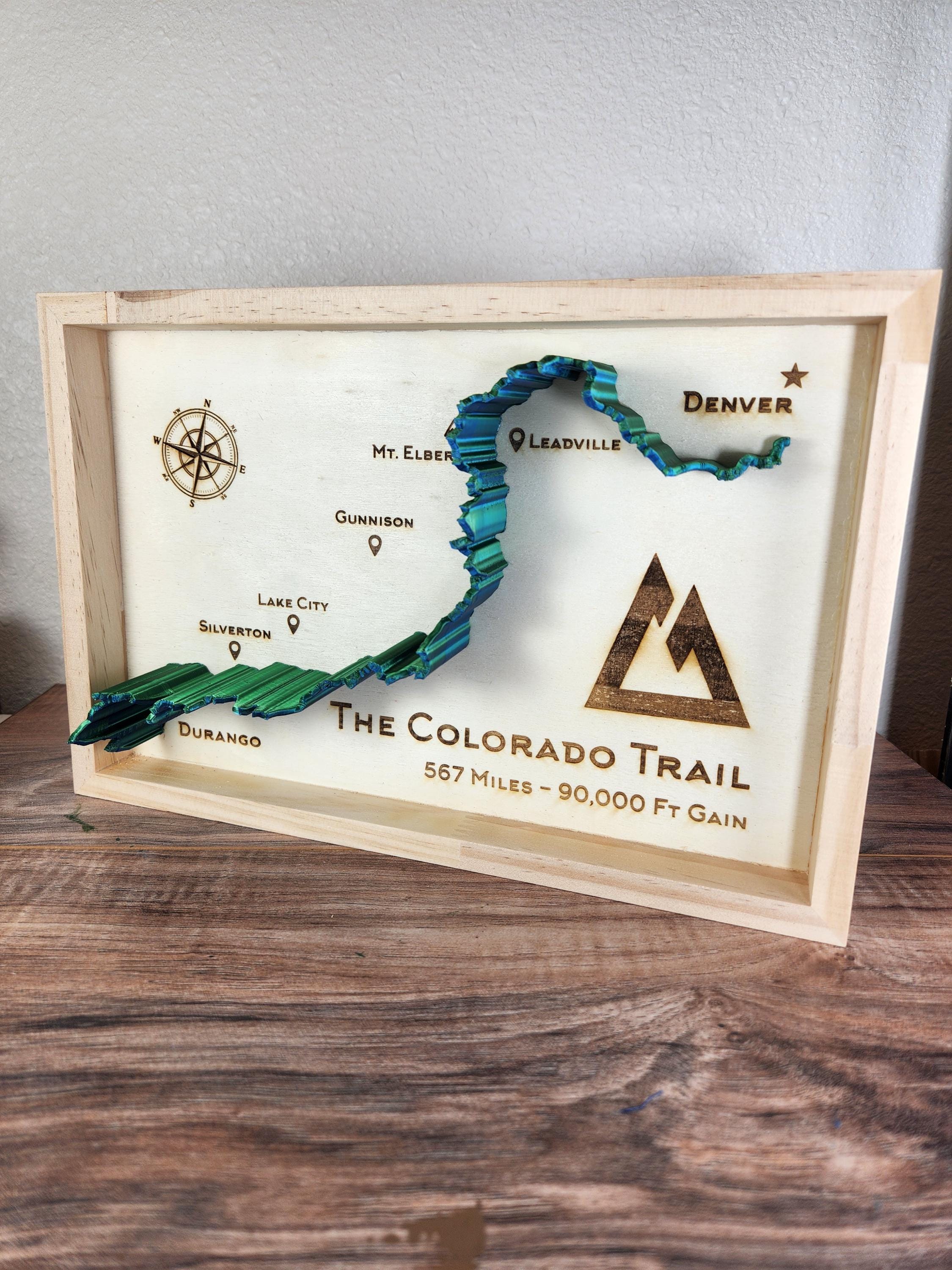 The Colorado Trail, 3D Printed, Laser Engraved - Etsy