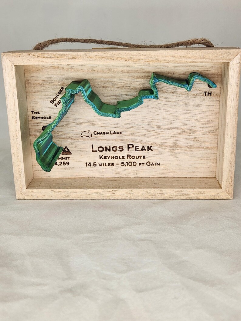 Longs Peak 14er Trail Model: 3D Printed, Laser Engraved - Etsy