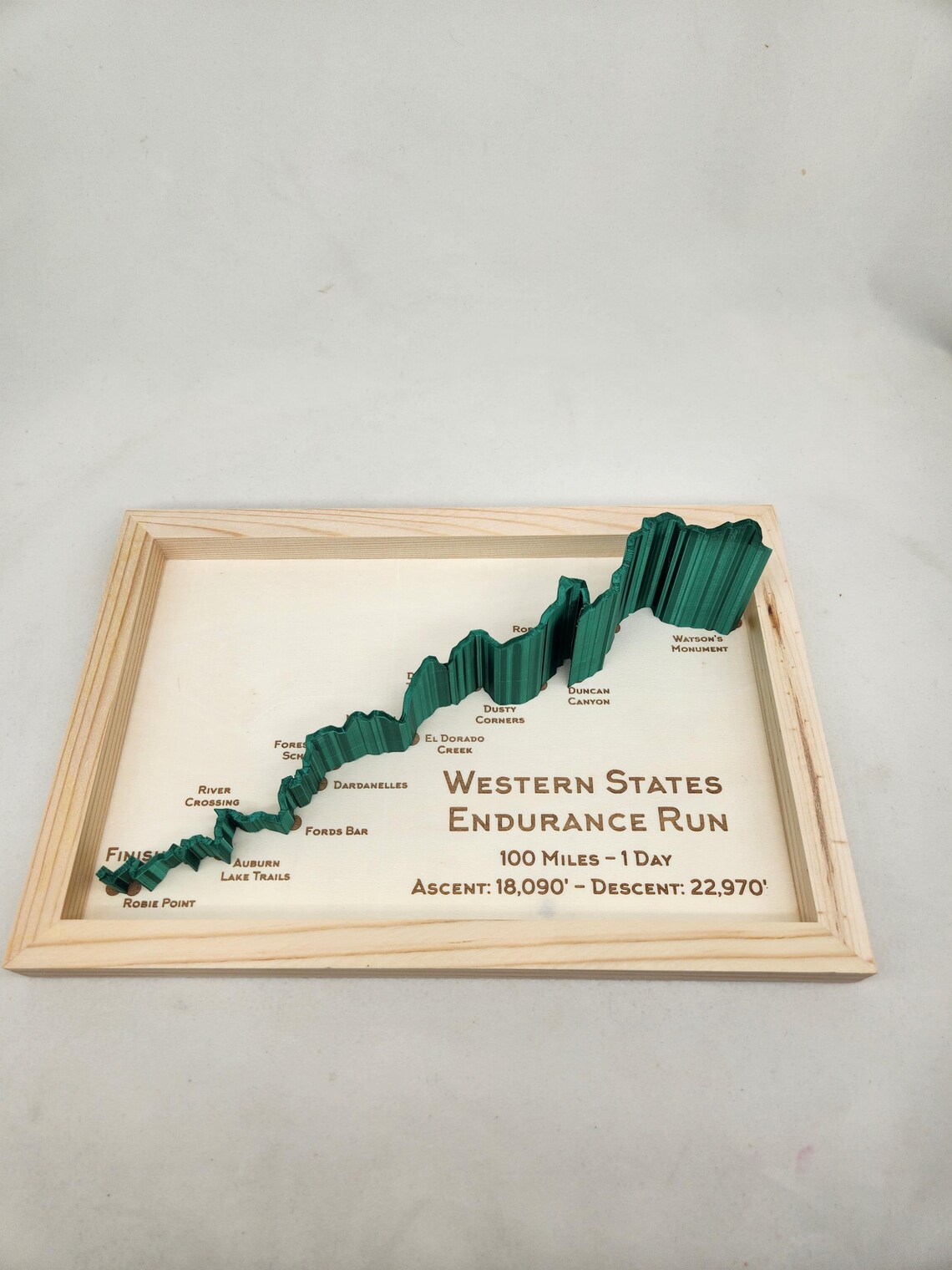 Western States Endurance Run - 3D Trail Model - Laser Engraved - Etsy