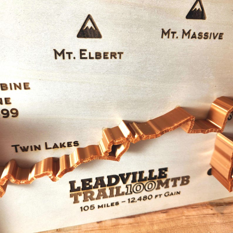 Leadville 100 MTB 3D Trail Model - Laser Engraved - Etsy