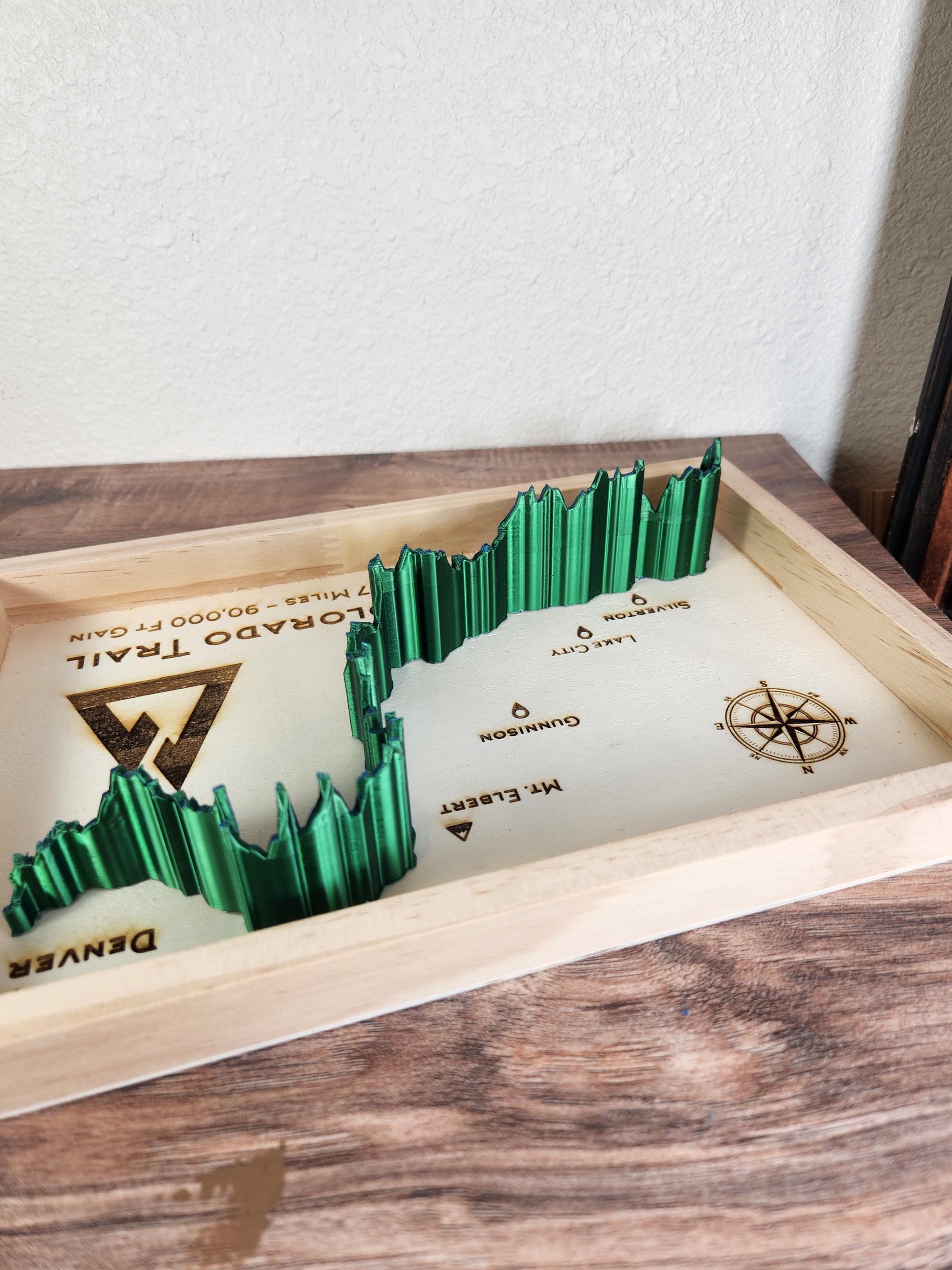 The Colorado Trail, 3D Printed, Laser Engraved - Etsy
