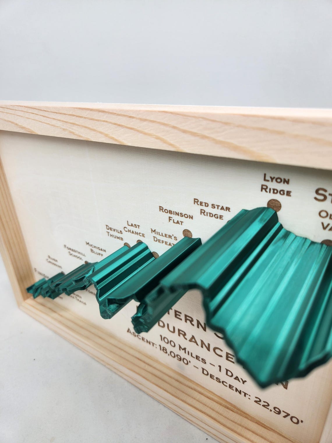 Western States Endurance Run - 3D Trail Model - Laser Engraved - Etsy