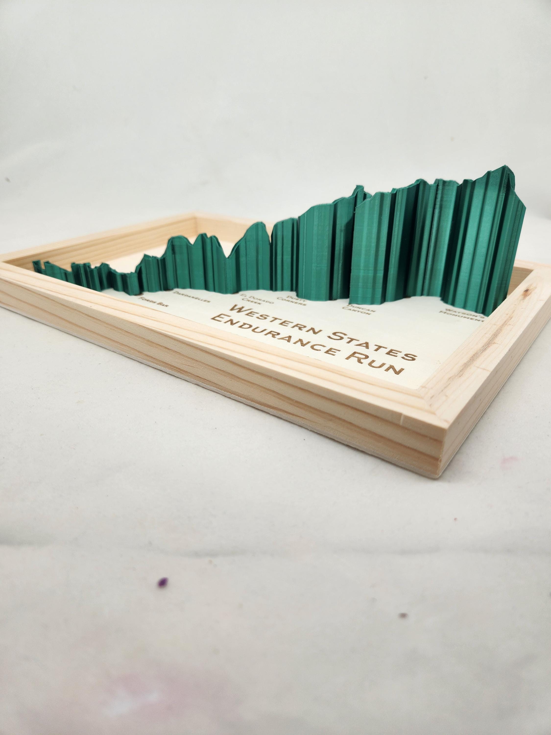 Western States Endurance Run - 3D Trail Model - Laser Engraved - Etsy
