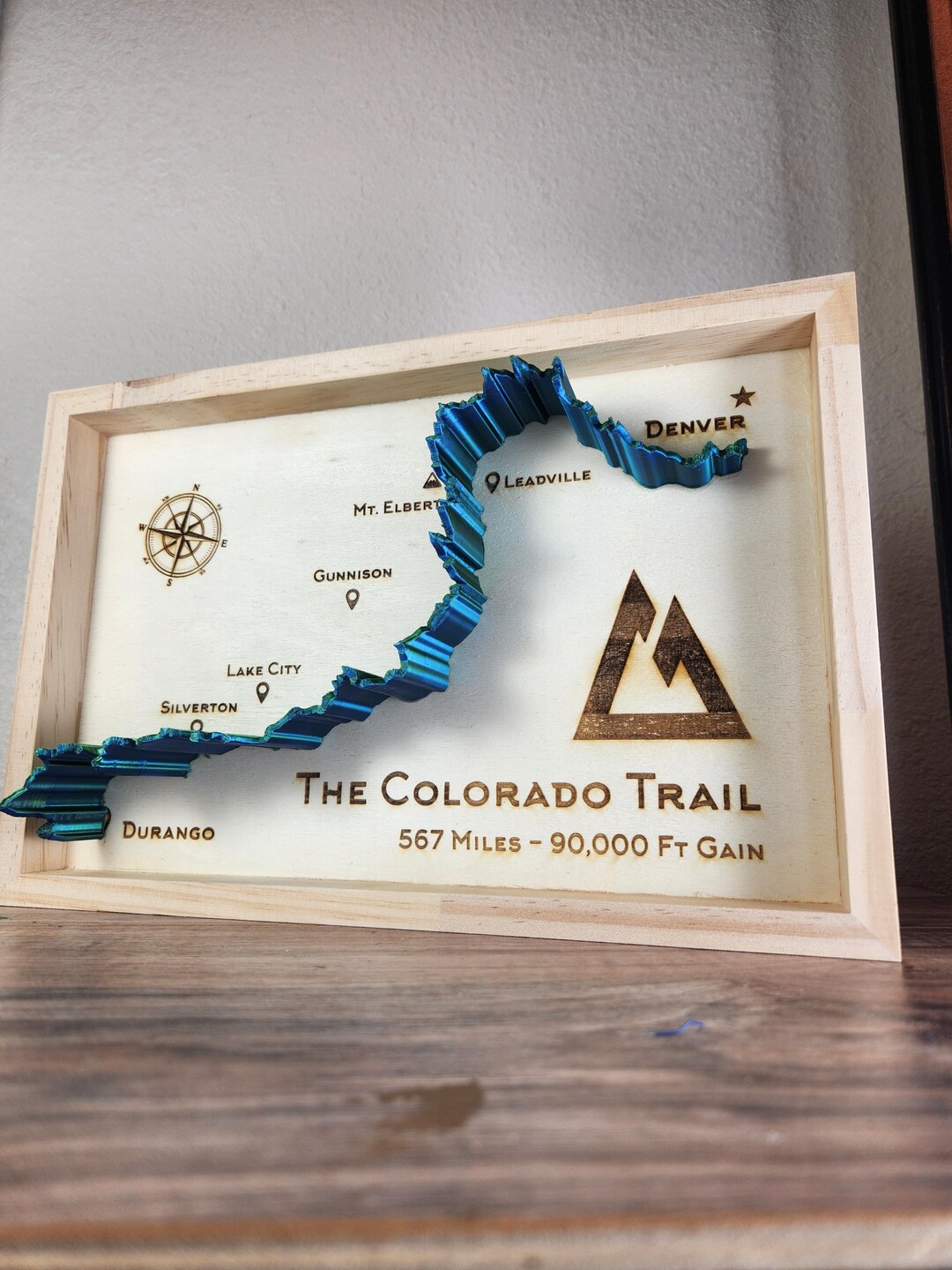 The Colorado Trail, 3D Printed, Laser Engraved, Cool Gift Idea - Etsy