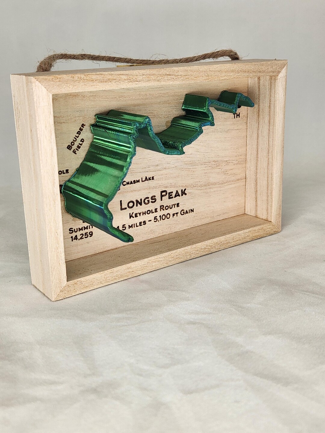 Longs Peak 14er Trail Model: 3D Printed, Laser Engraved - Etsy
