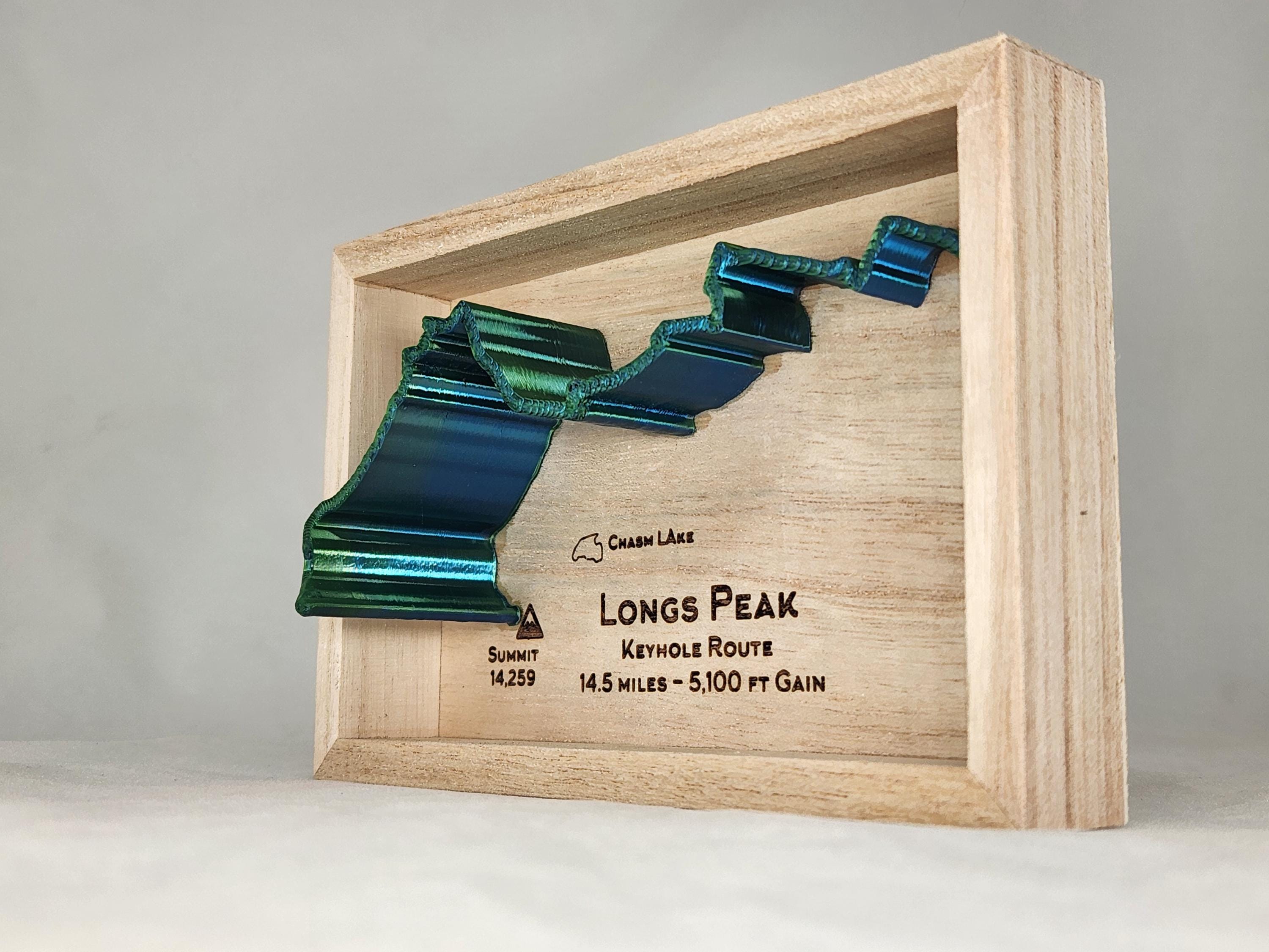 Longs Peak 14er Trail Model: 3D Printed, Laser Engraved - Etsy