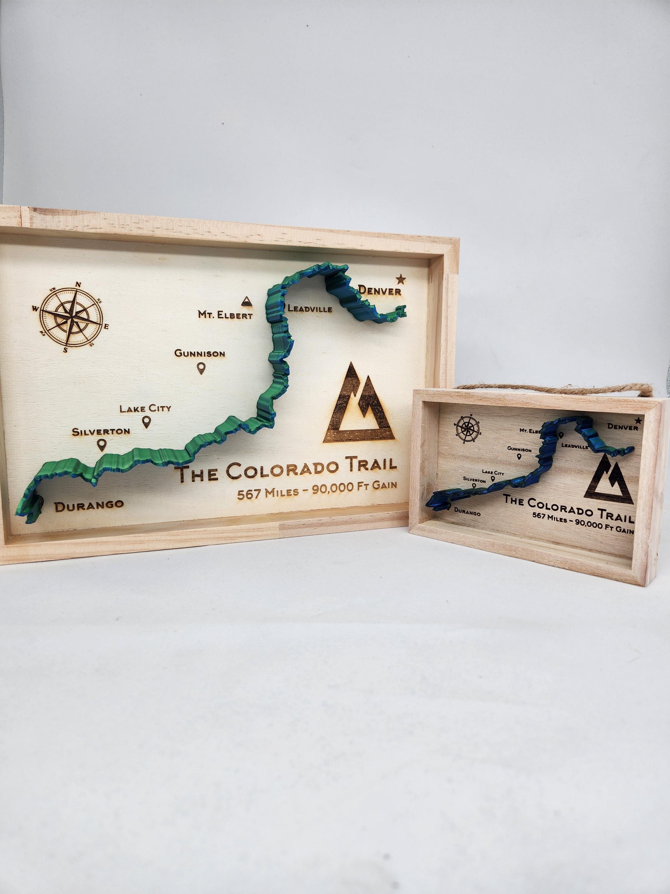 The Colorado Trail, 3D Printed, Laser Engraved - Etsy