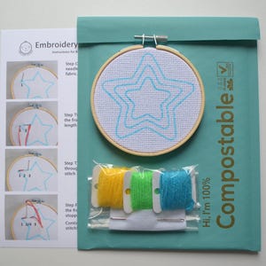 Mini Kids Embroidery Kit, Learn to Sew Craft - Etsy