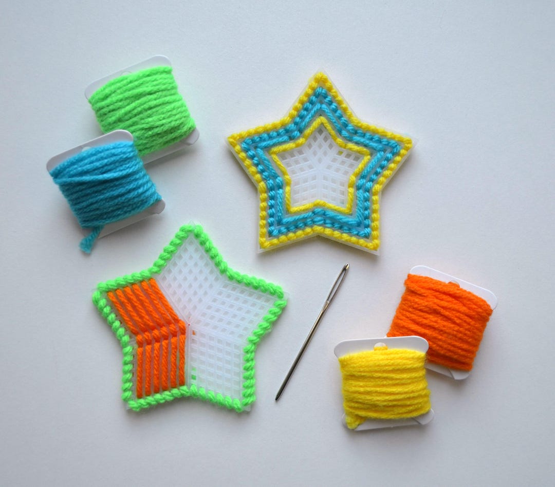 Plastic Canvas Sewing Kit for Kids, Star Craft - Etsy