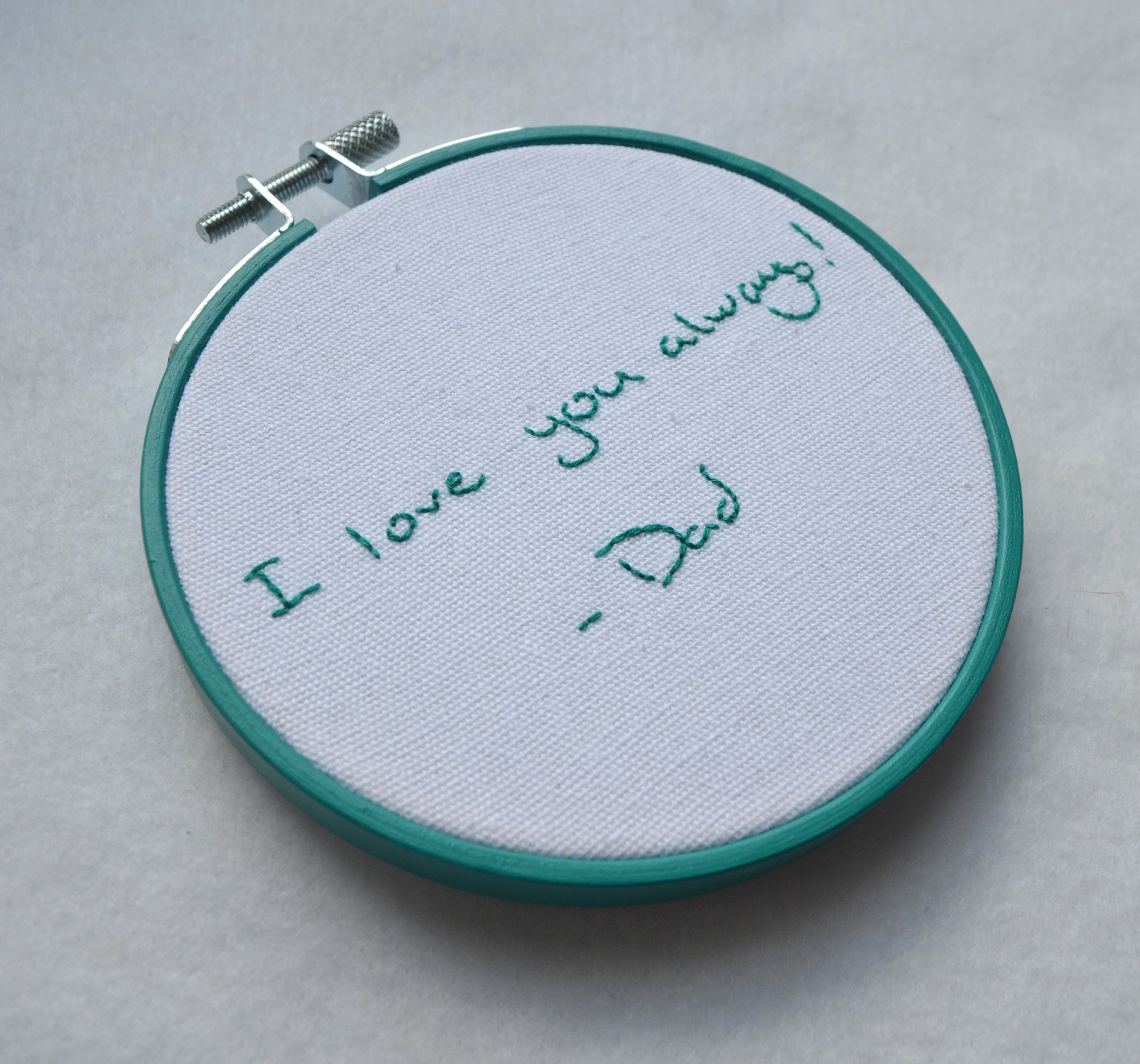 Custom Hand Embroidered Written Note Keepsake - Etsy