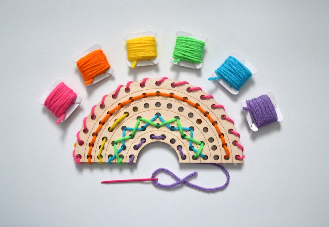 Lacing Board, Kids Sewing Kit, Learn to Sew Craft - Etsy