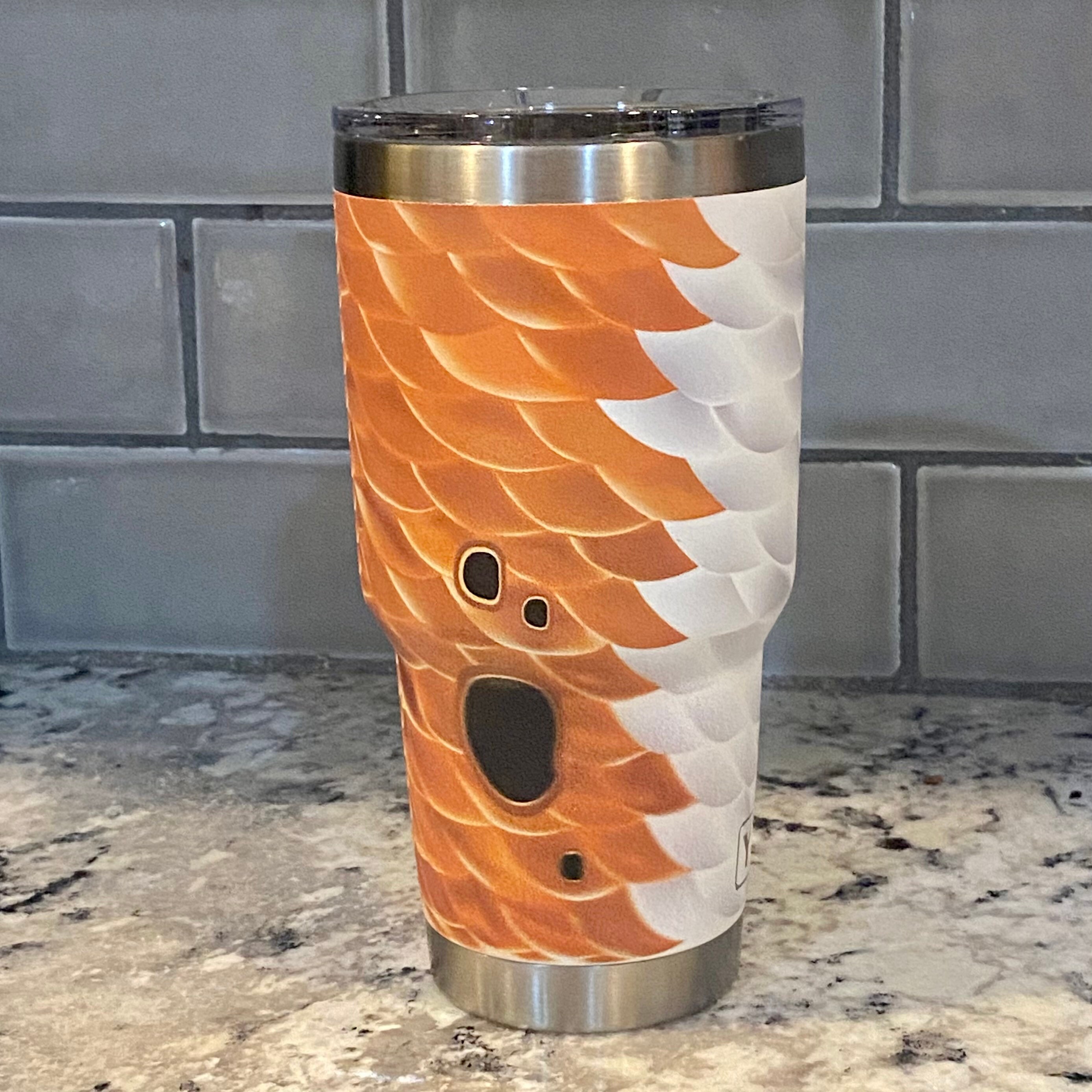 Yeti 20 Oz Tumbler RED FISH Full Wrap UV Printed Permanent - Etsy