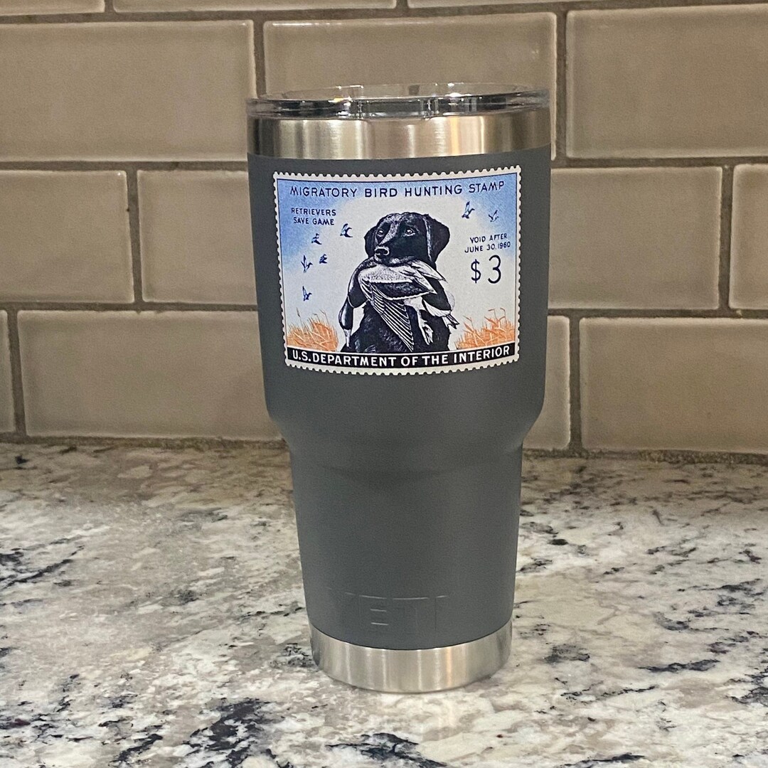 Yeti 30 Oz Charcoal Tumbler Duck Stamp Old Camo 1960 Black Lab - Etsy