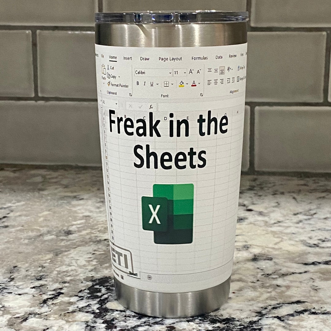 Yeti 20 Oz Tumbler FREAK in the SHEETS Excel - Etsy