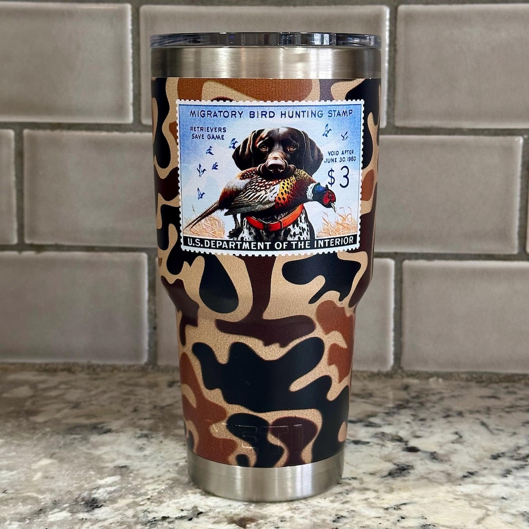 Yeti 30 Oz Tumbler Duck Stamp Old Camo 1960 German Shorthair Pointer ...