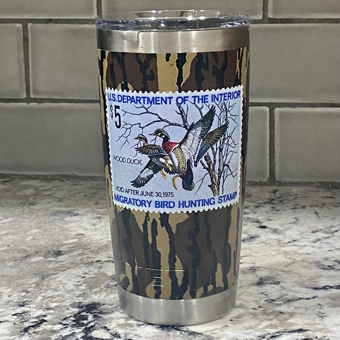 Yeti 20 Oz Tumbler Duck Stamp Bottomland Camo 1975 Wood Duck Stamp - Etsy