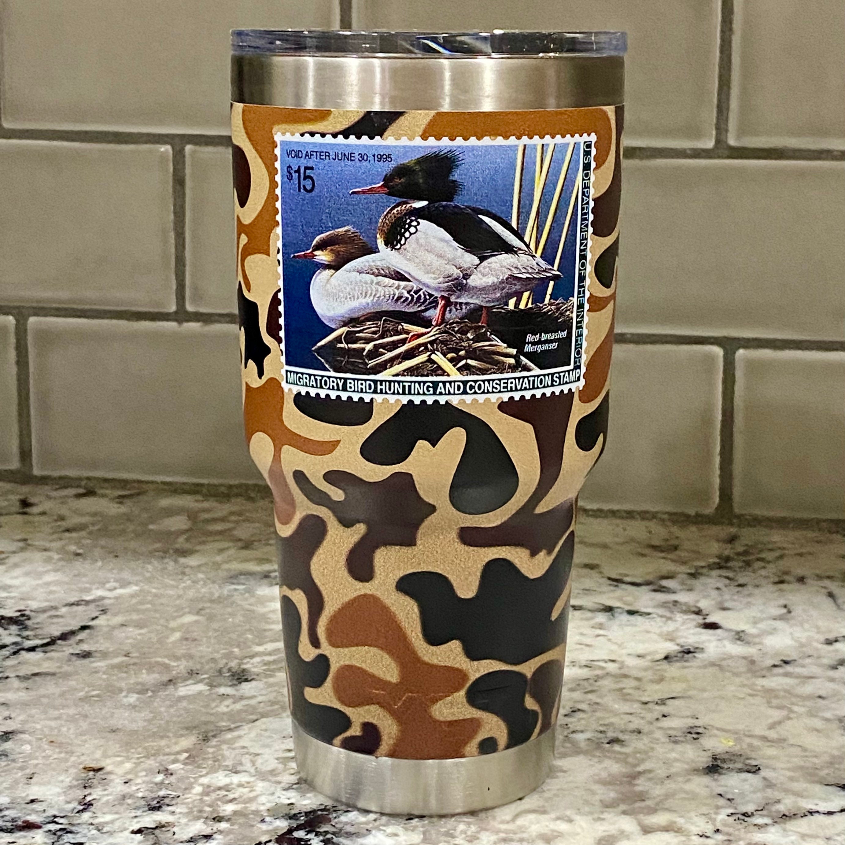 Yeti 30 oz Tumbler Ente Stamp Old Camo 1995 ROTER BRUSTIGER MERGANSER ...