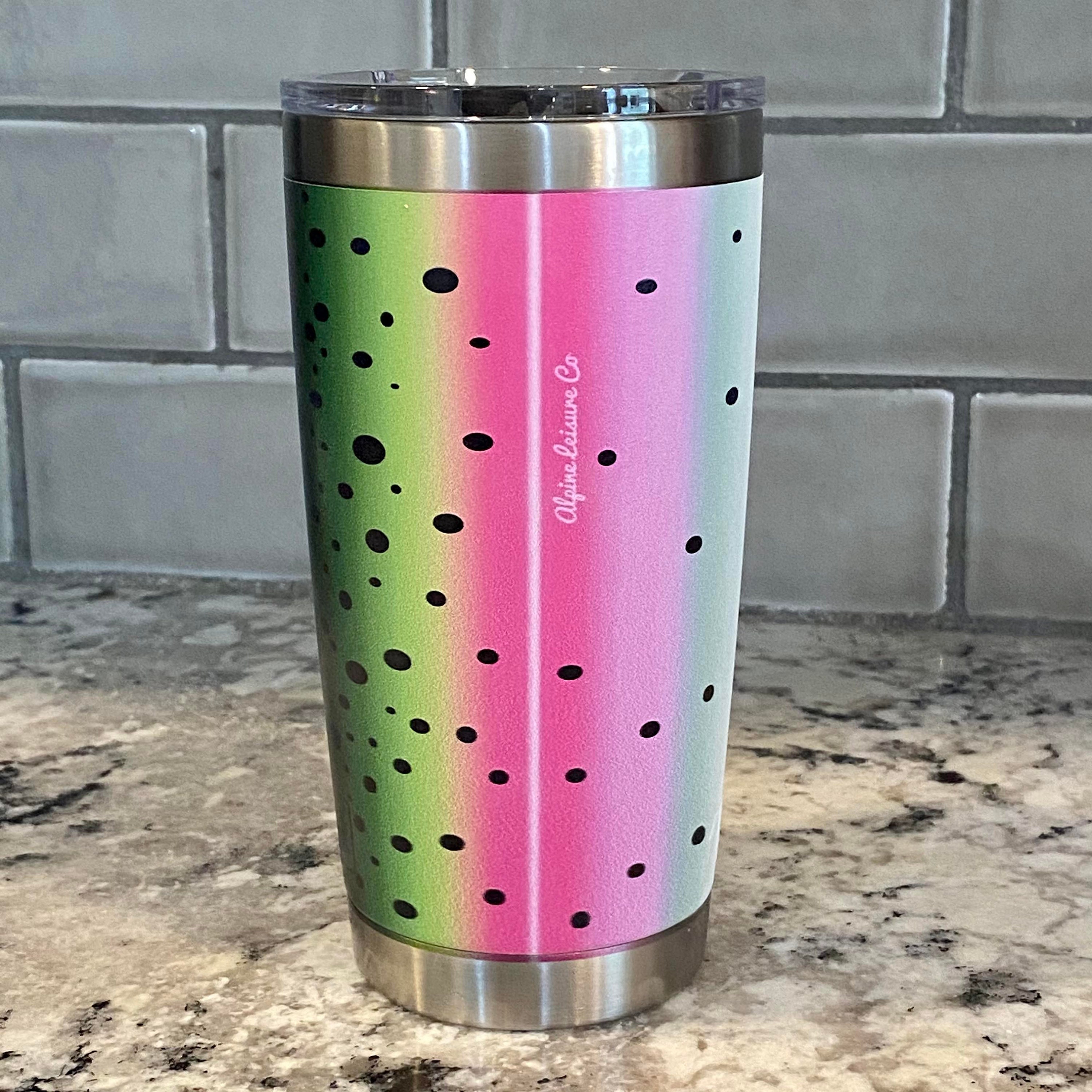 Yeti 20 Oz Tumbler RAINBOW TROUT Full Wrap UV Printed Permanent - Etsy