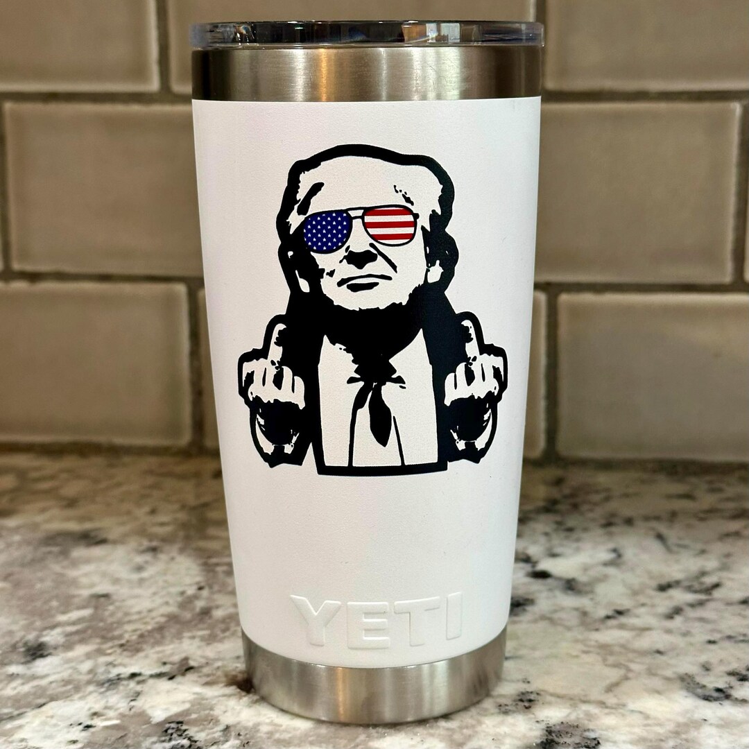 Yeti 20 Oz Trump Middle Finger Tumbler - Etsy