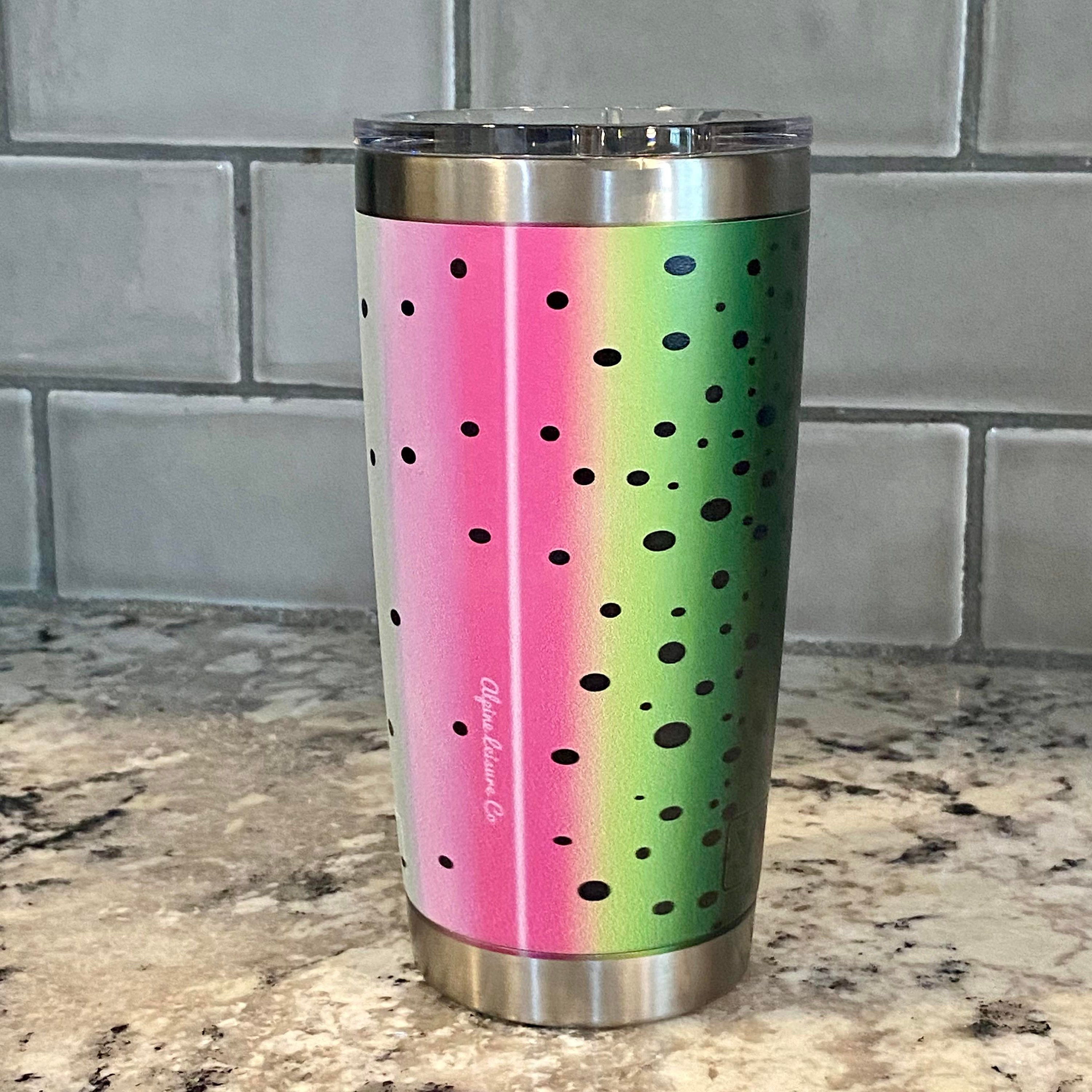 Yeti 20 Oz Tumbler RAINBOW TROUT Full Wrap - UV Printed Permanent - Etsy