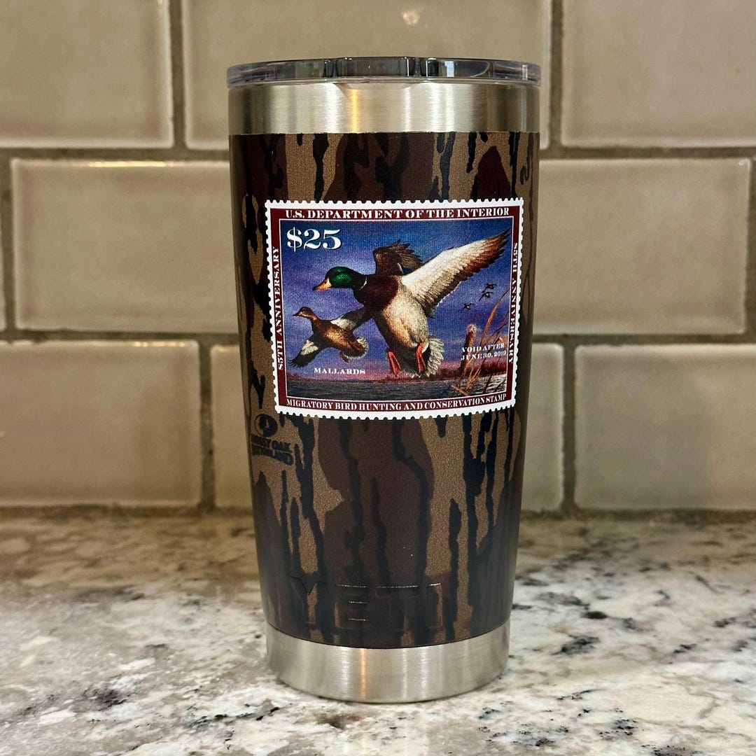 Yeti 20 Oz Tumbler Duck Stamp BOTTOMLAND Camo 2019 Greenhead Mallard - Etsy