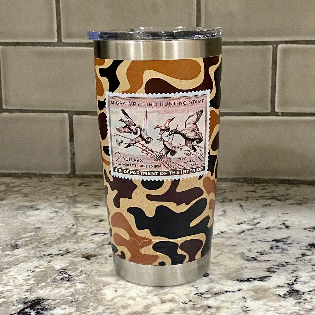 Yeti 20 Oz Tumbler Duck Stamp Old Camo 1954 Blue Winged Teal - Etsy