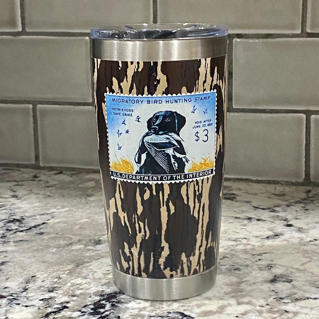 Yeti 20 Oz Tumbler Duck Stamp Bottomland Camo 1960 Black Lab Stamp - Etsy