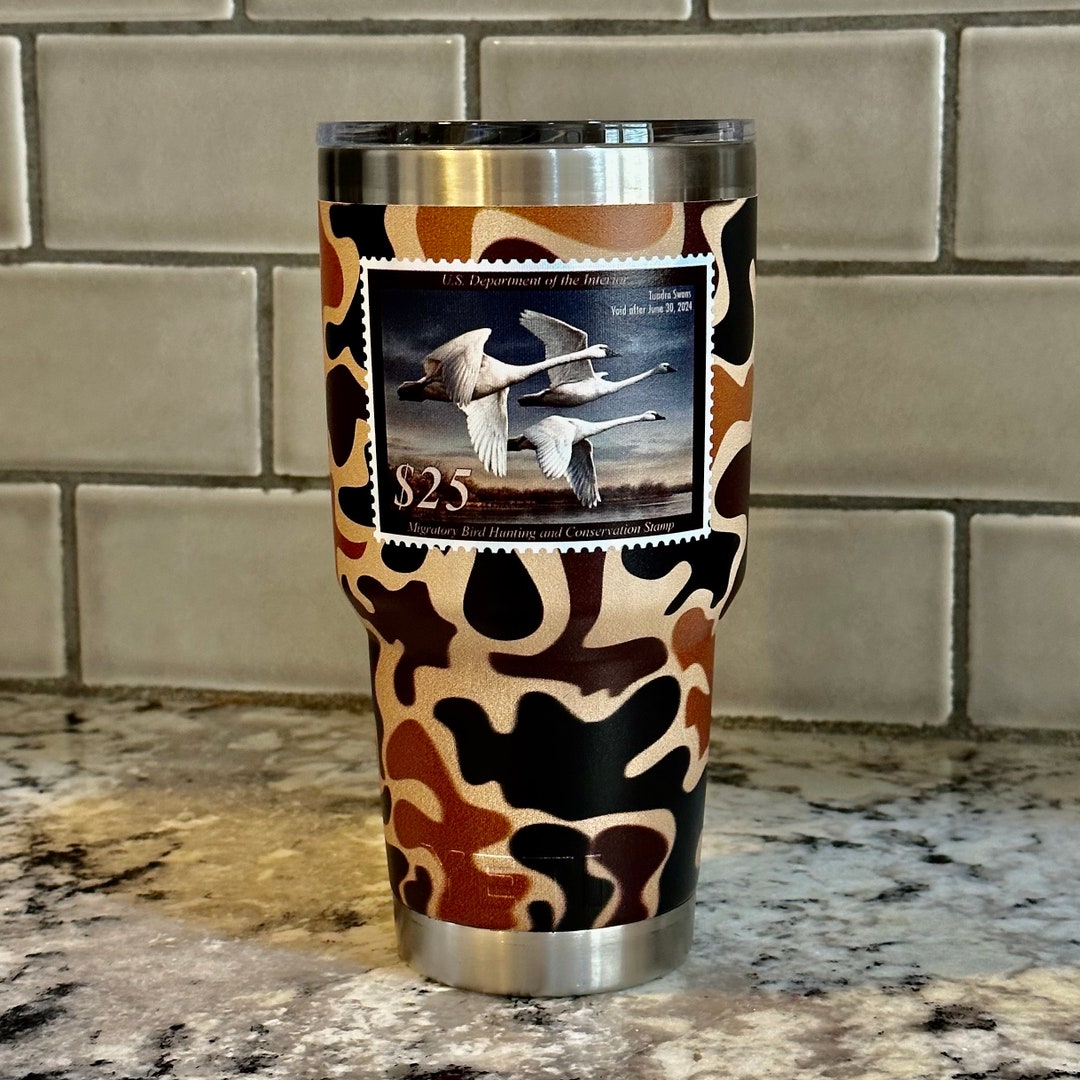 Yeti 30 Oz Tumbler Duck Stamp Old Camo 2024 Tundra Swan Stamp - Etsy