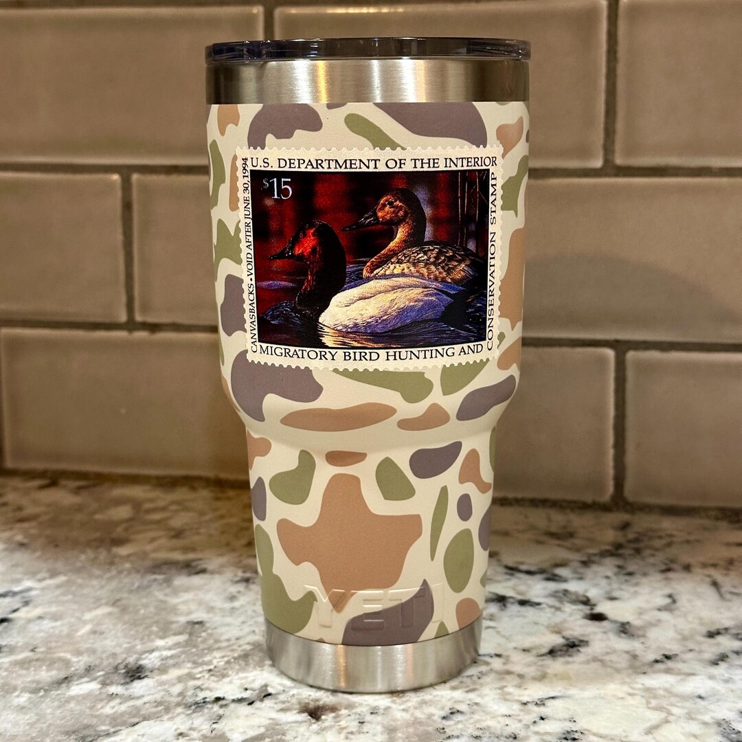 Yeti 30 Oz Tumbler Duck Stamp Old School Camo 1994 Canvasback YETI ...