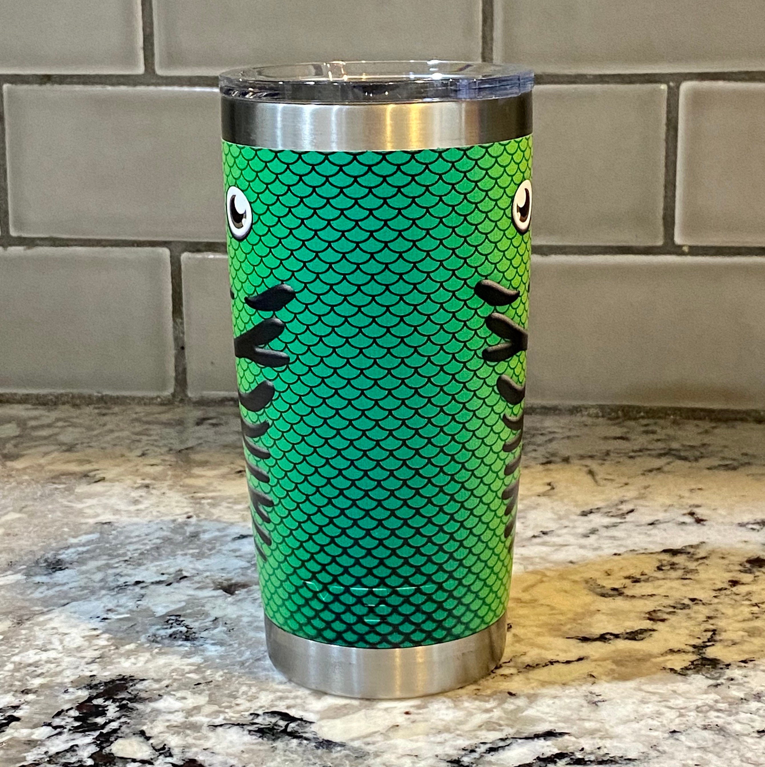Yeti 20 Oz Fish Lure Tumbler Bright Green Full Wrap - UV Printed ...