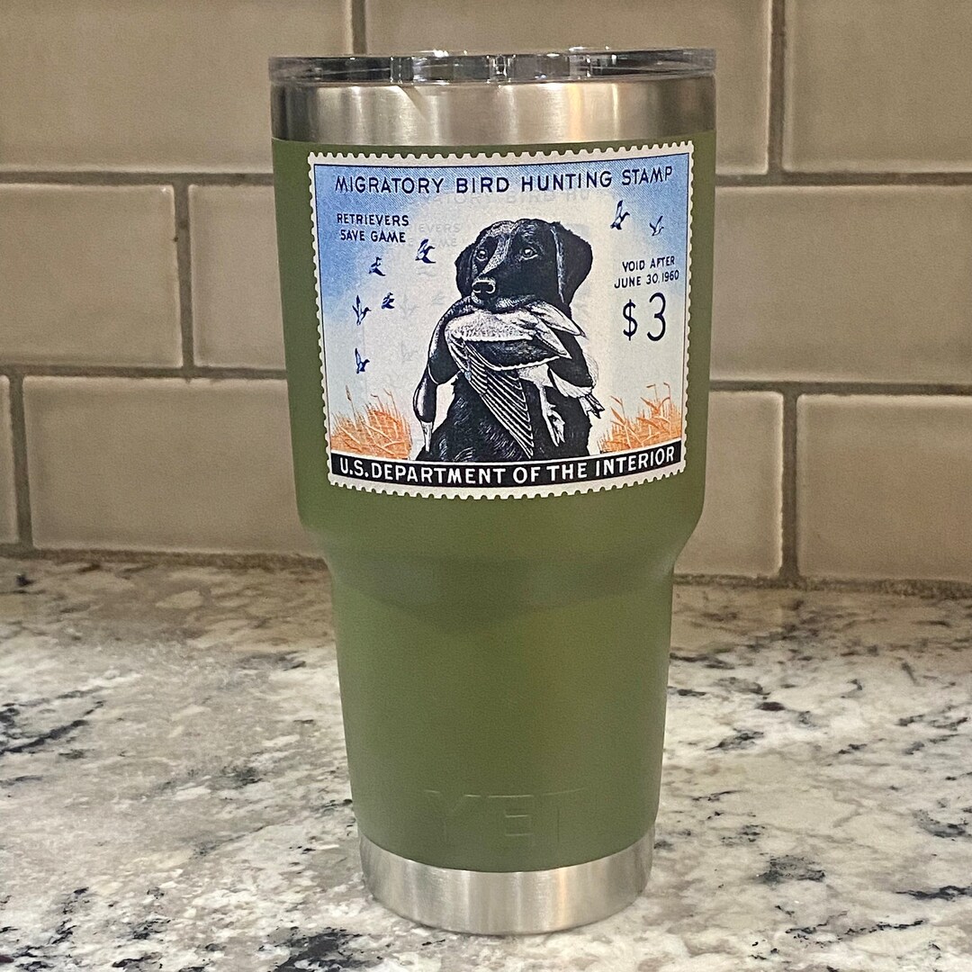 Yeti 30 Oz Olive Green Tumbler Duck Stamp Old Camo 1960 Black Lab - Etsy
