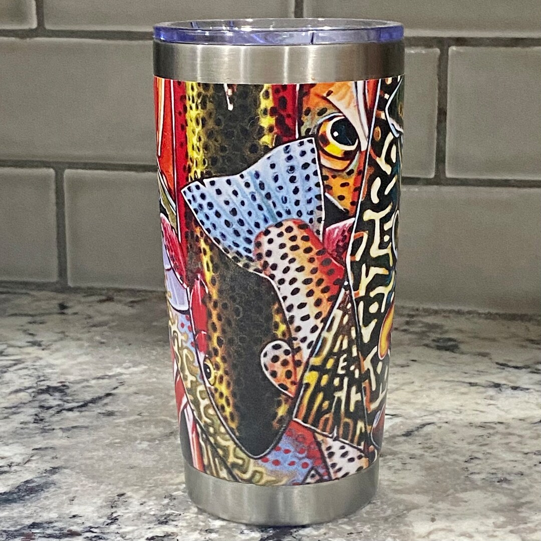 Yeti 20 Oz Tumbler Rainbow Trout Full Wrap - UV Printed Permanent - Etsy