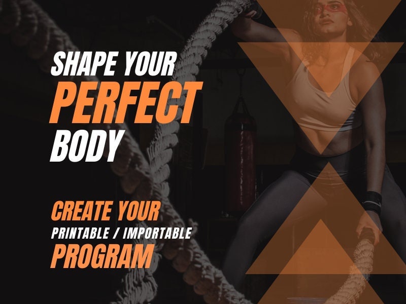 Fitness Program Template, Minimalist and Stylish, Highly Customizable ...